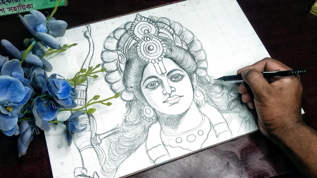 How to Draw Shri Ram & Rammandir😍|Outline Tutorial || Step By Step ...