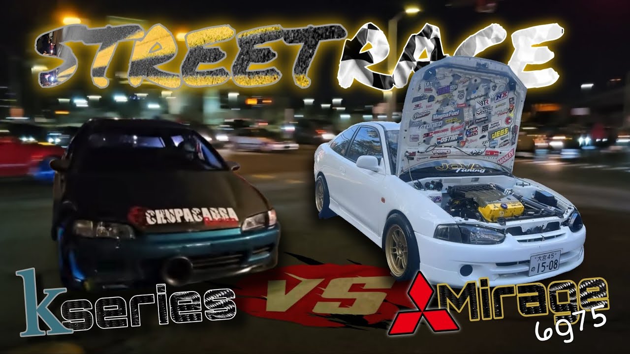 kseries nitrous eg hatch vs 3.8l v6 Mitsubishi mirage on M5 race fuel ...