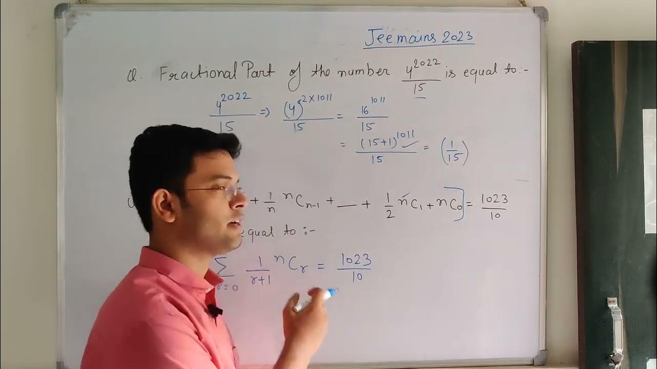Factorial part of the number 4^2022⧸15 is equal to ｜ Jee mains 2023 - YouTube