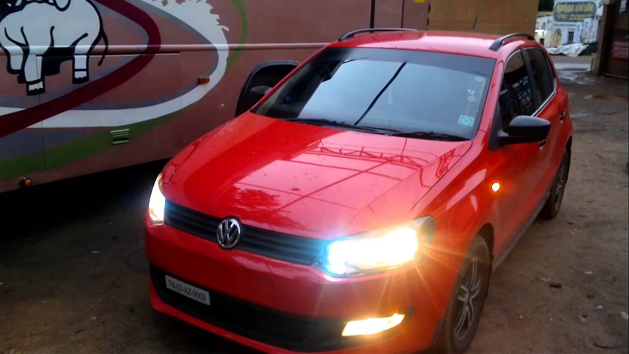 vw polo modified car hid light - YouTube