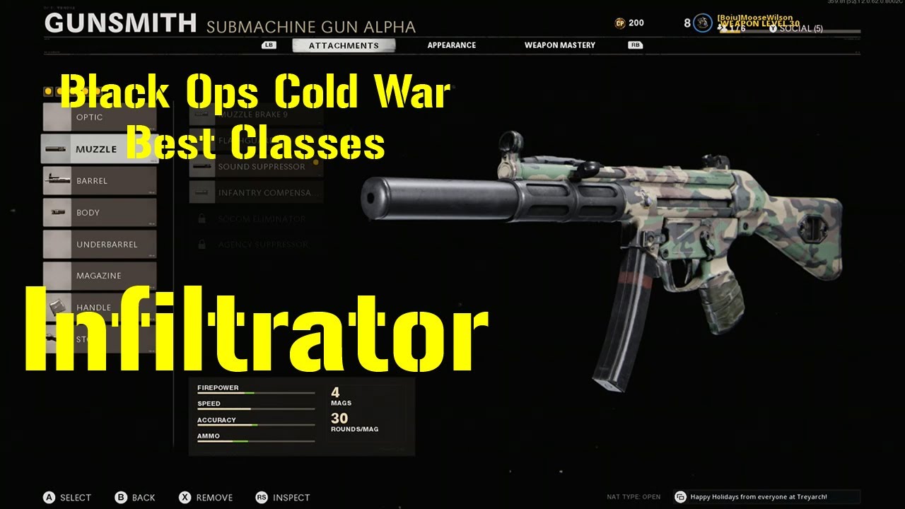 BOCW Best Classes: Infiltrator (Best Stealth SMG Class) - YouTube