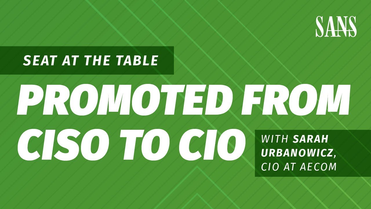 Promoted from CISO to CIO - YouTube
