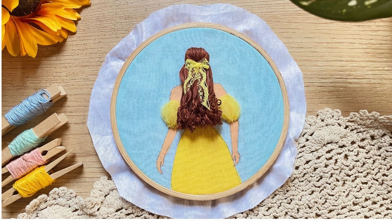 Girl Hair Embroidery Tutorial | Beginner Friendly Tutorial | How to ...