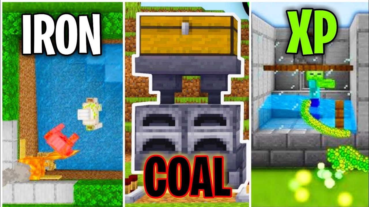 3 EASY Starter Farms For Minecraft 1.21! (BEDROCK, JAVA & PE) - YouTube