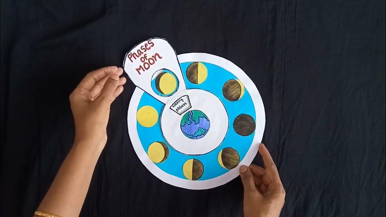 Working model of Phases of Moon |science project on Phases of moon ...