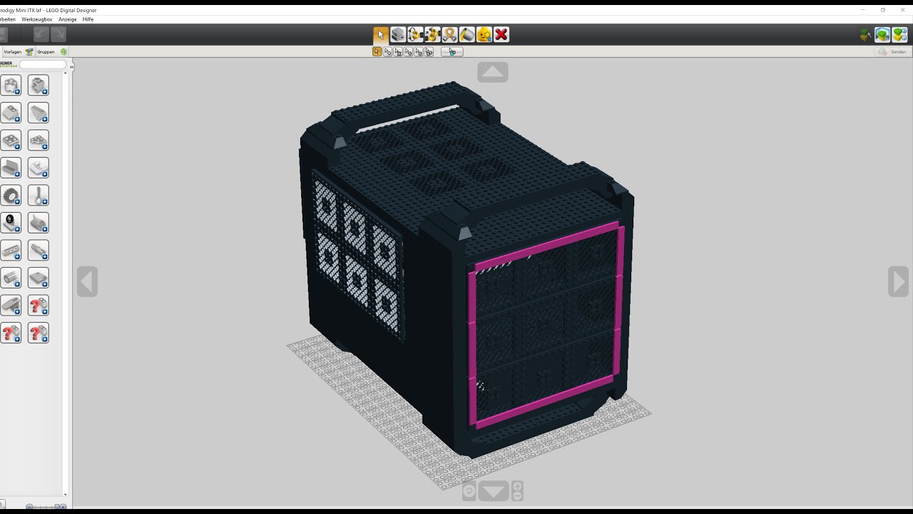 BitFenix Prodigy Mini ITX - Lego PC Setup - Lego Digital Designer - YouTube