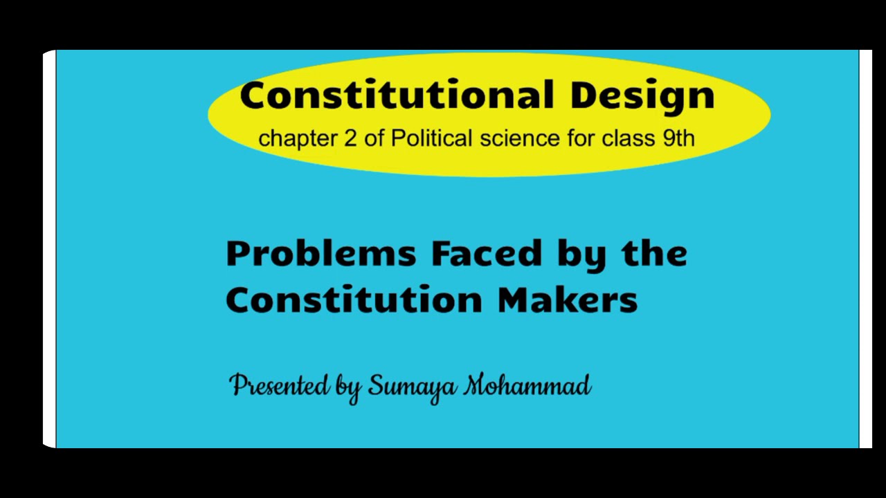 Making of Indian Constitution (Part 1) Class 9th sub: Political science ...