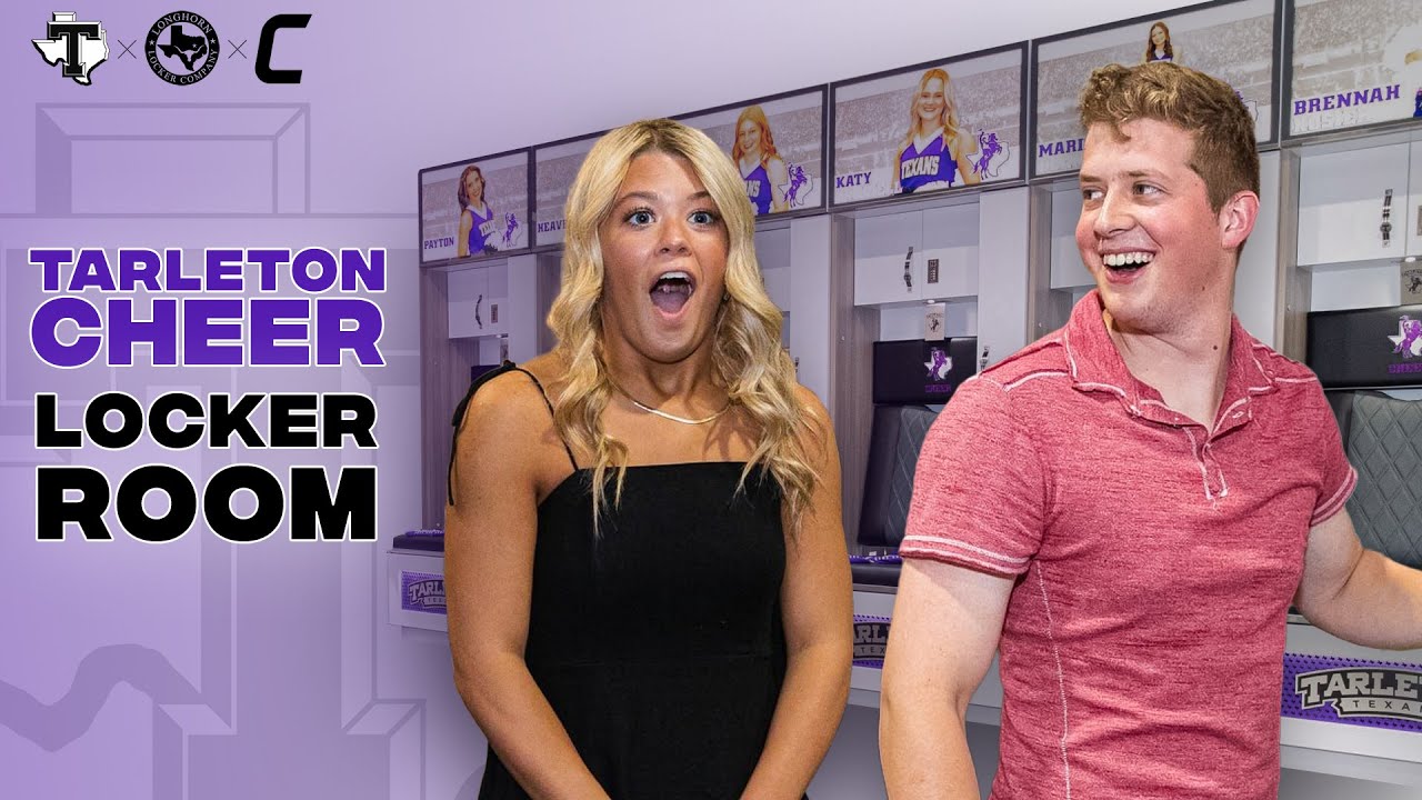 Tarleton Cheer Before and After | Locker room Reveal - YouTube