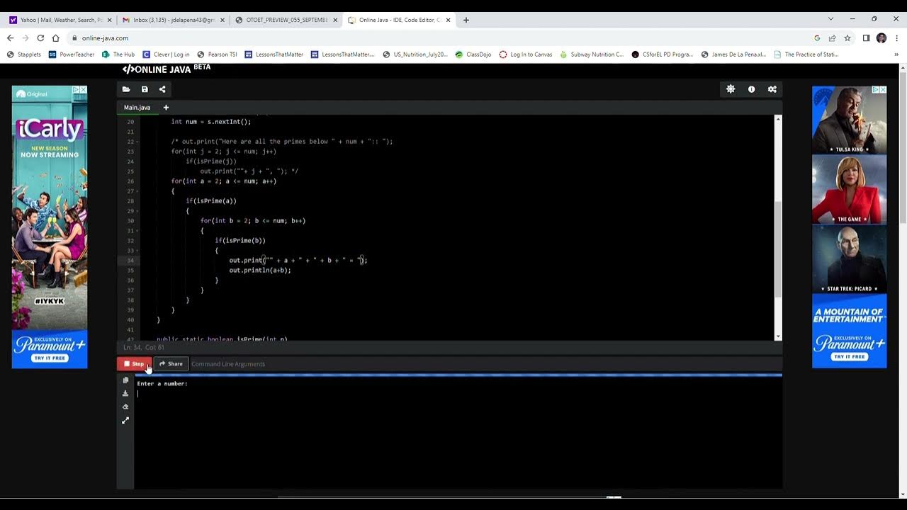 Exploring Goldbach's Conjecture, Using Java - YouTube