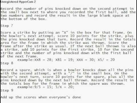 How to Keep Bowling Score - YouTube