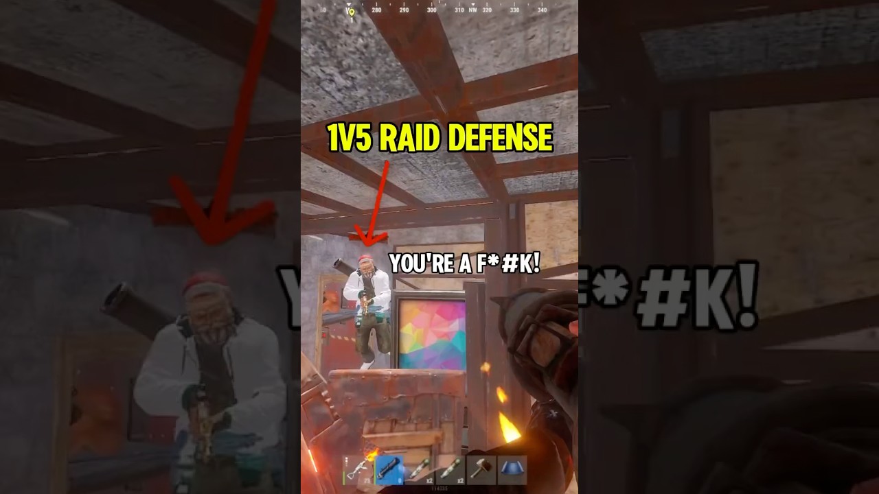 Insane 1v5 Online Raid defense… - YouTube