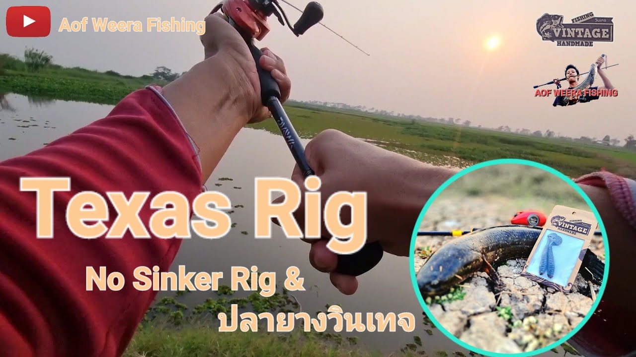 EP.13 Texas Rig ( No Sinker Rig )#ปลายางวินเทจ กับหมายท้ายนา By น้าอ๊อฟ ...