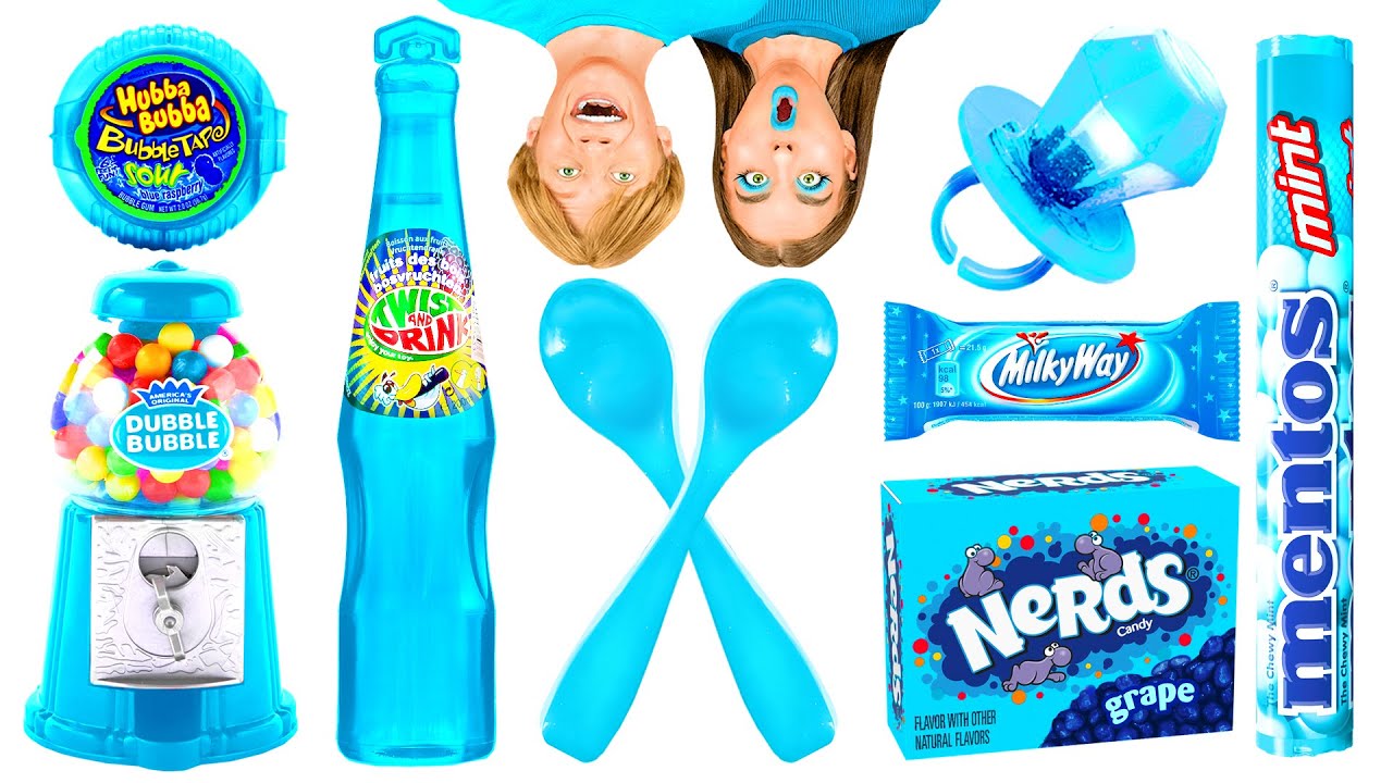 Sfida del Cibo Blu | Divertente Guerra Alimentare Happy Funny - YouTube