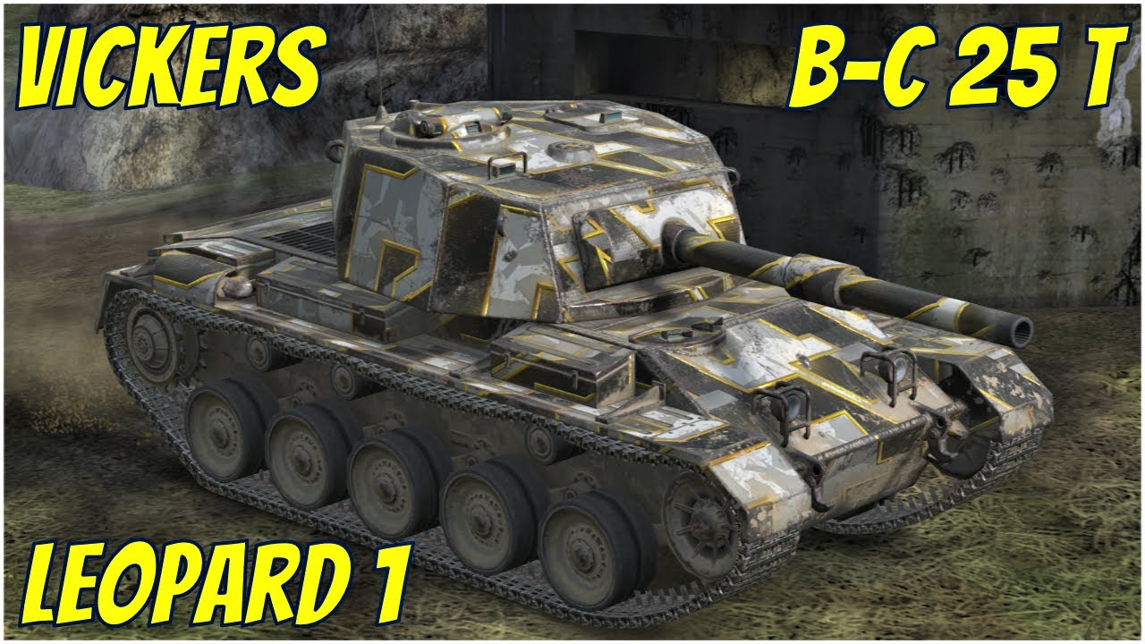 Leopard 1, Vickers Light & B-C 25 t WoT Blitz - YouTube