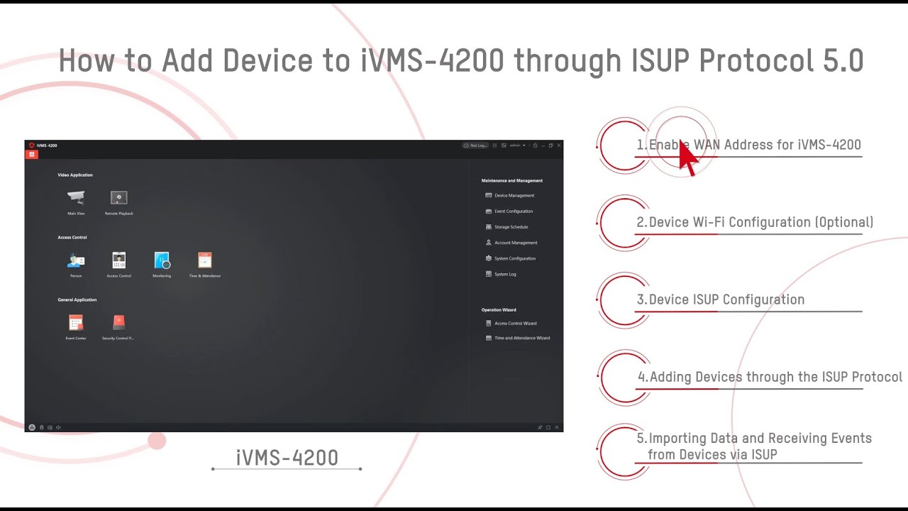 How to Add Device to iVMS 4200 through ISUP Protocol 5.0 - YouTube