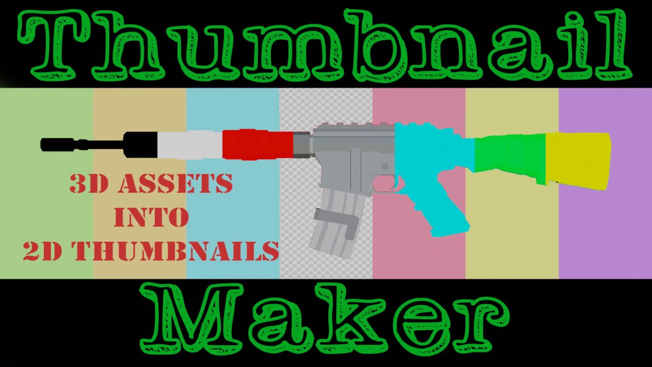 Thumbnail Maker - 3D Assets into 2D thumbnails - YouTube