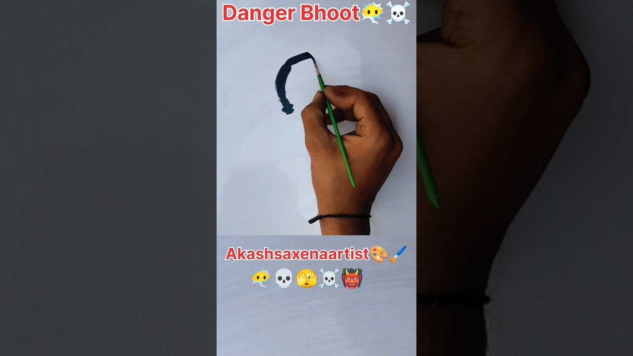 😎New video🔥😶‍🌫️Danger☠️Bhoot ki drawing🖌️ daravana bhoot👹new Bhoot ki ...