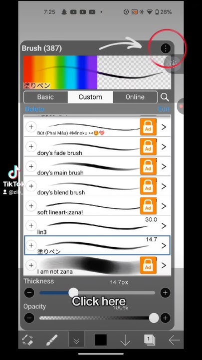 How to import and export brush codes on ibispaintx! #ibispaintx #brush #brushpen #art #tutorial ...