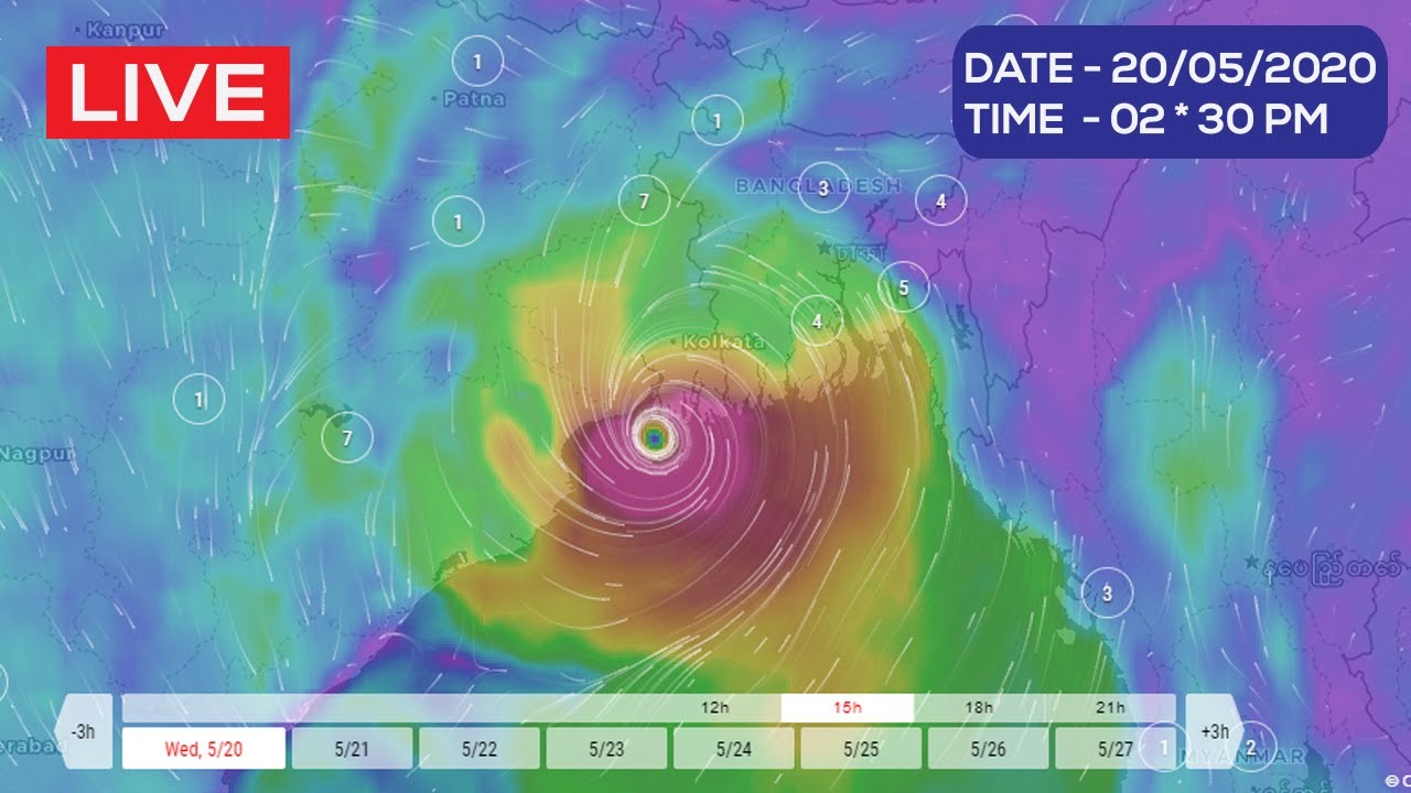 Cyclone Amphan LIVE Update || Satellite view #2 - YouTube