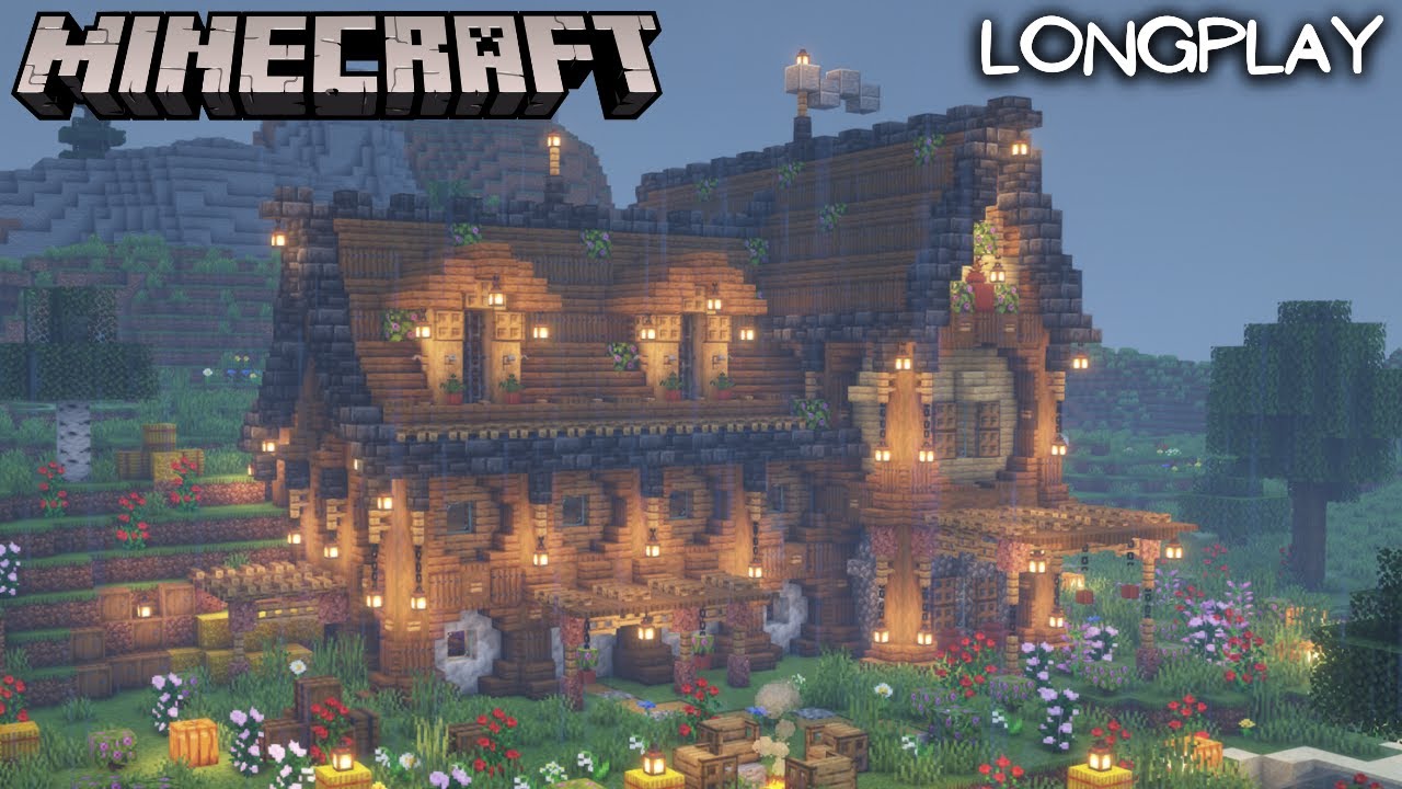 Building a Rainy Spruce Cottage - Minecraft Relaxing Longplay, Peaceful ...