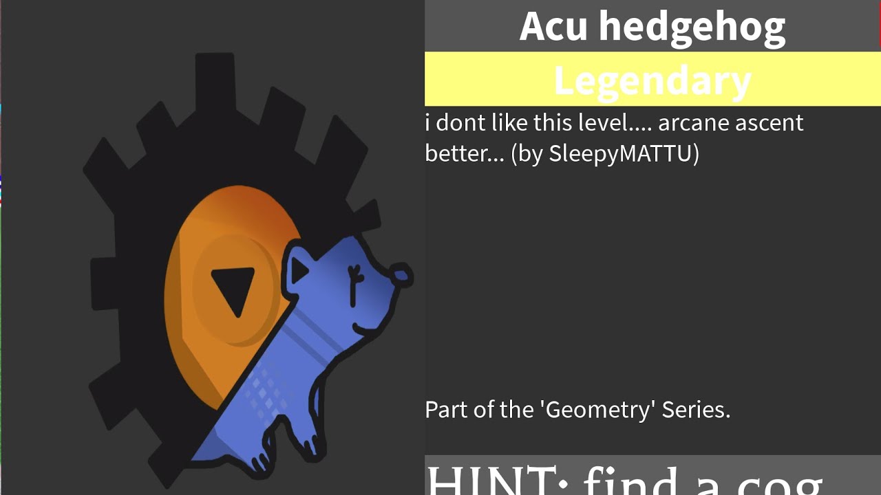 Acu Hedgehog Tutorial - Legendary | Find The Hedgehogs - YouTube