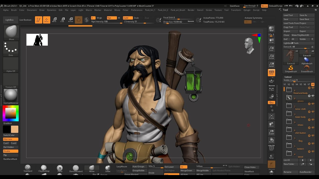 Stylized Character Sculpting in Zbrush Part-7 Refine shape and ...
