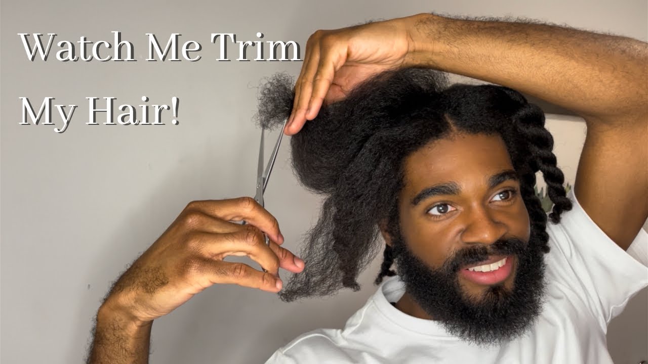 How I Trim My Type 4/4C Hair | Updated Technique - YouTube