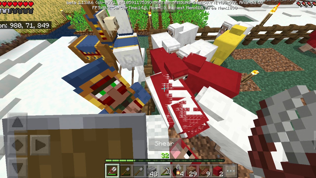 When a red sheep and white sheep merge in Minecraft. - YouTube