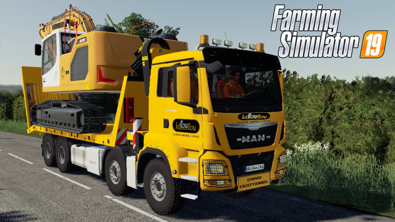 FS19 - TRANSPORTING EXCAVATOR with MAN TOW TRUCK - NEW TRUCK MOD for ...