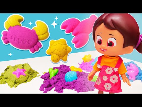 Kinetik Kum Oyunları! Niloya Renkli Kurabiyeler Yapıyor 🍪🌈 | Eğlenceli Çocuk Videosu