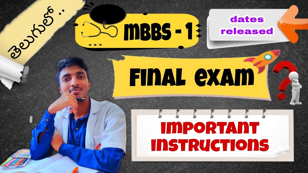 MBBS Final Exam dates ?? || Important instructions || Telugu #knruhs # ...