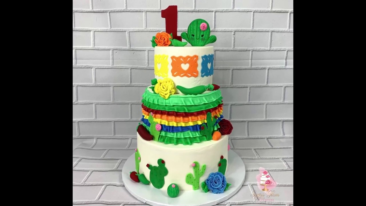 How To : Decorating A Fun Fiesta Themed Cake - YouTube