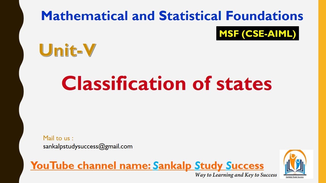 Classification of States || MSF || JNTUH || 2-1 || UNIT 5 || CSE(AI&ML ...