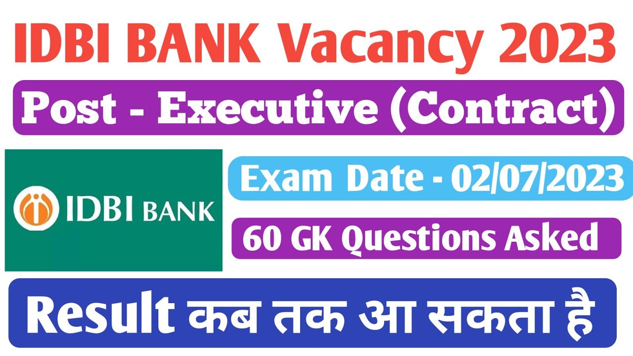 idbi executive gk question asked 2023 | idbi executive exam analysis | idbi expected cut off ...