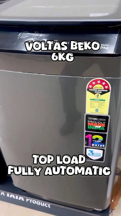 Voltas Beko 6kg top load fully automatic washing machine wtl60upgc - YouTube