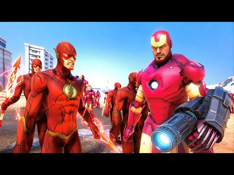 FLASH ORDUSU vs DEMİR ADAM IRON MAN ORDUSU! ⚡🤖 UEBS Savaşları