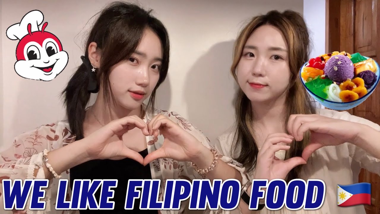 Korean cousin fell in love with filipino food! - YouTube