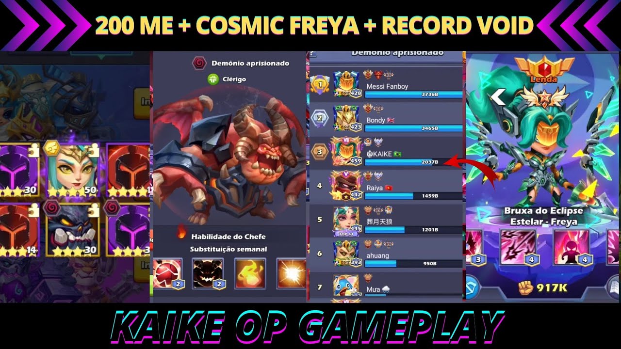 200 ME + FREYA CÓSMICA + RECORD NO VOID! TAPTAP HERÓIS (SE-INSCREVA) 🙏😊 - YouTube