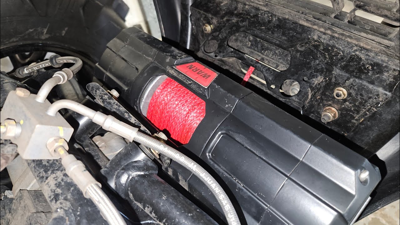Gen 3 Outlander Winch installation Warn Axon 2023 XMR 700 - YouTube
