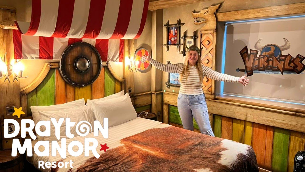 Drayton Manor Hotel Tour | We Stayed In An Amazing VIKINGS Themed Room ...