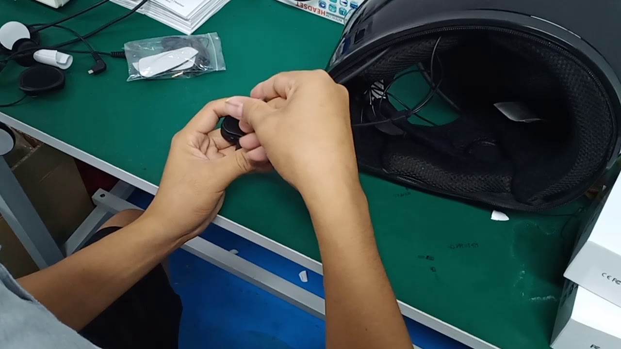 How to install inRobert Motorcycle Helmet Intercom on Helmet(part 2 ...