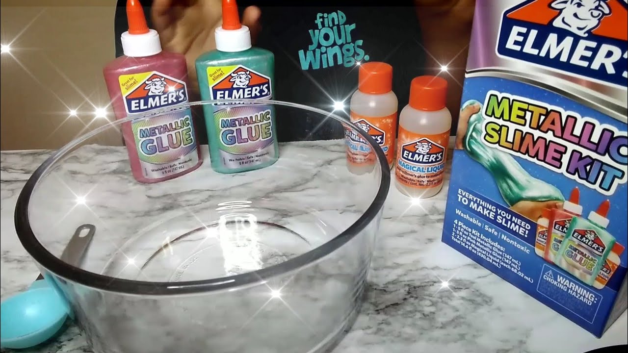 Unboxing: A Elmer's Metallic Slime Kit - YouTube