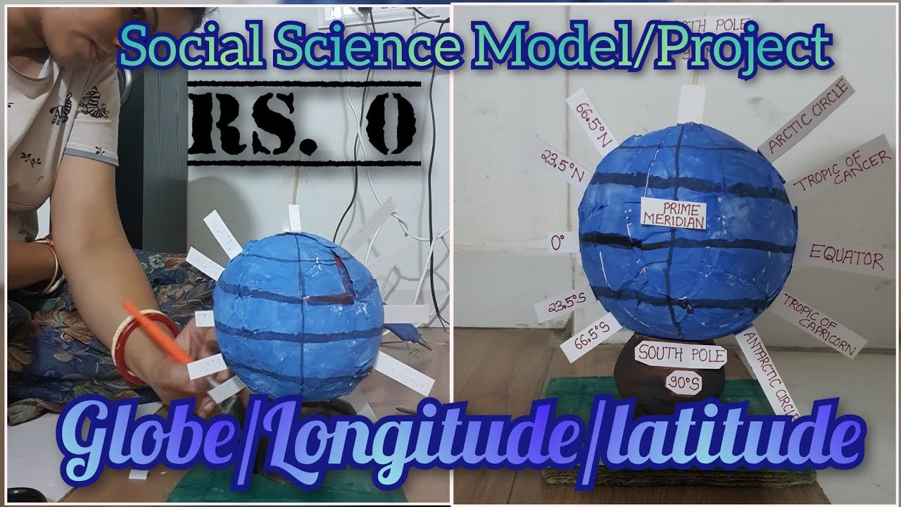 Social Science Project/Model, Globe/latitude/longitude project at home ...