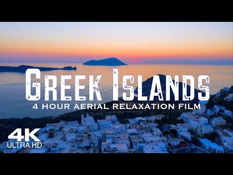 [4K] GREEK ISLANDS 2026 🇬🇷 4 Hour Aerial Drone Film 🎵 Study & Work Ambient Piano Relaxation GREECE