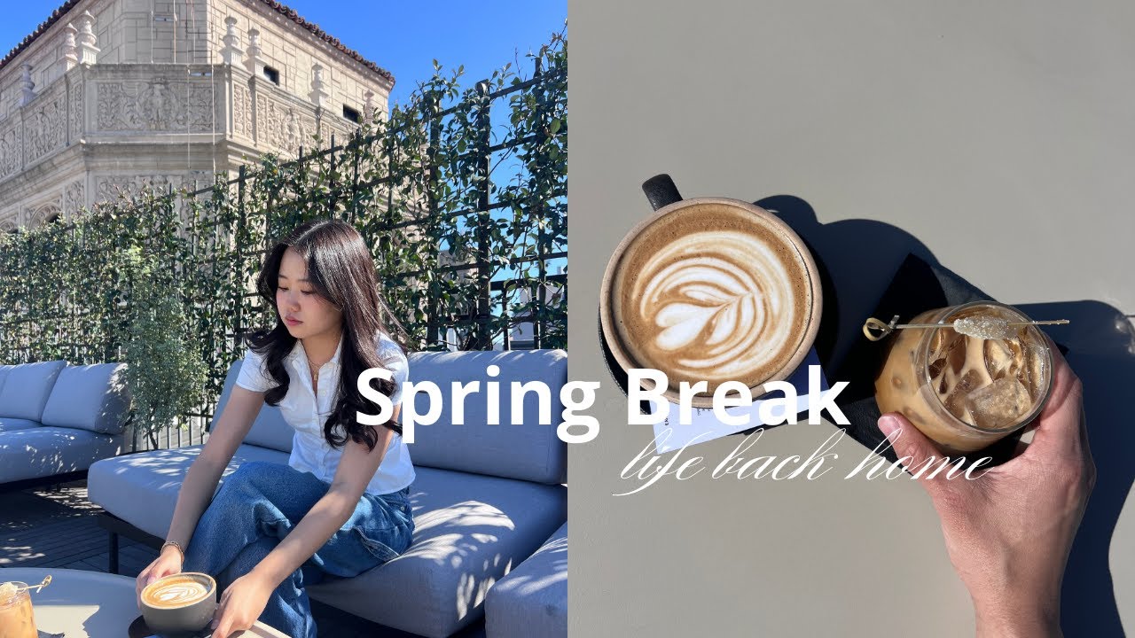 spring break | cafe hopping, hanging out with friends, LA day - YouTube