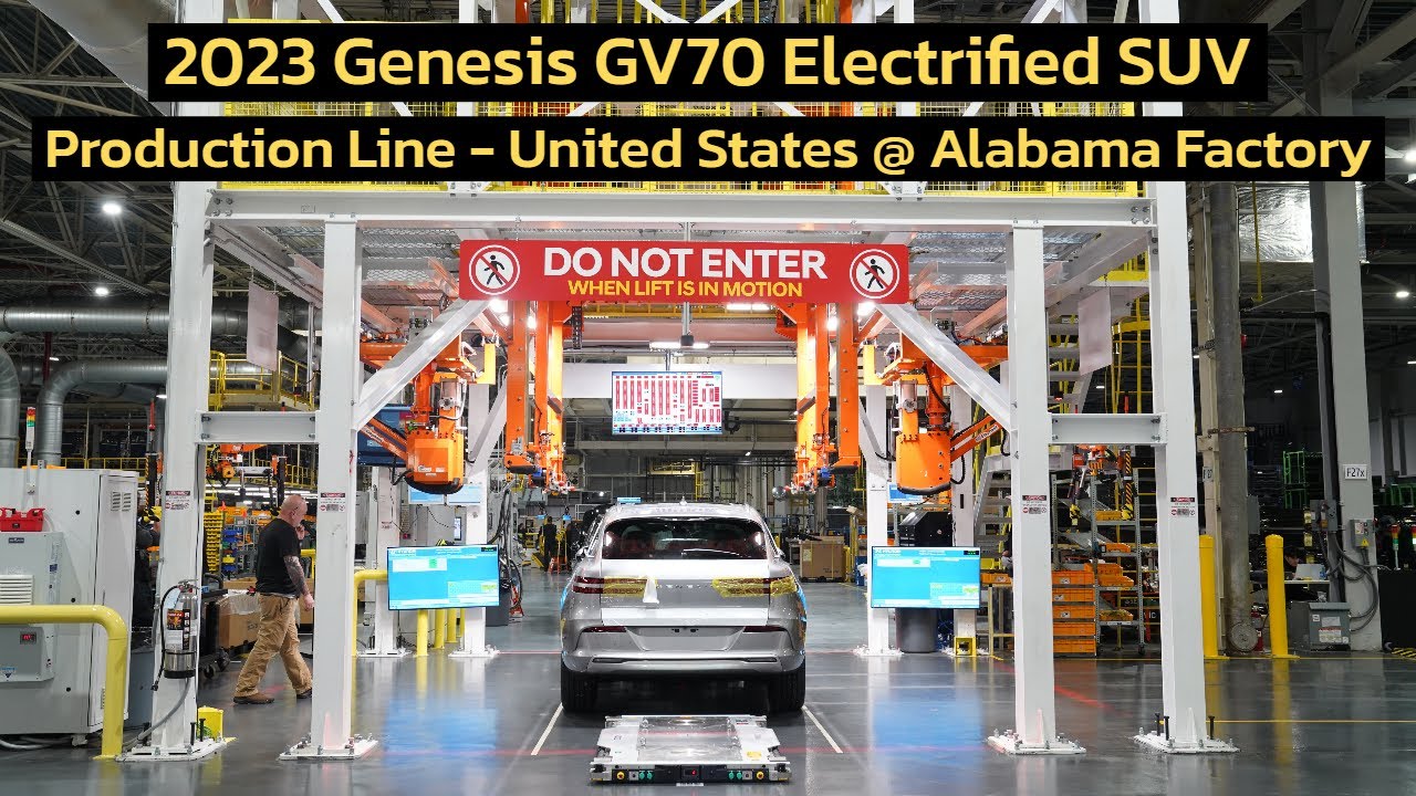 2023 Genesis GV70 Electrified SUV | Production Line | United States ...