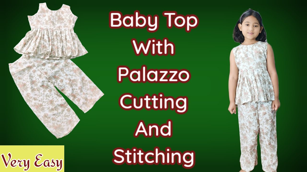 DIY Baby Crop Top and Palazzo Sewing Tutorial | 8 Year Girl Top With ...