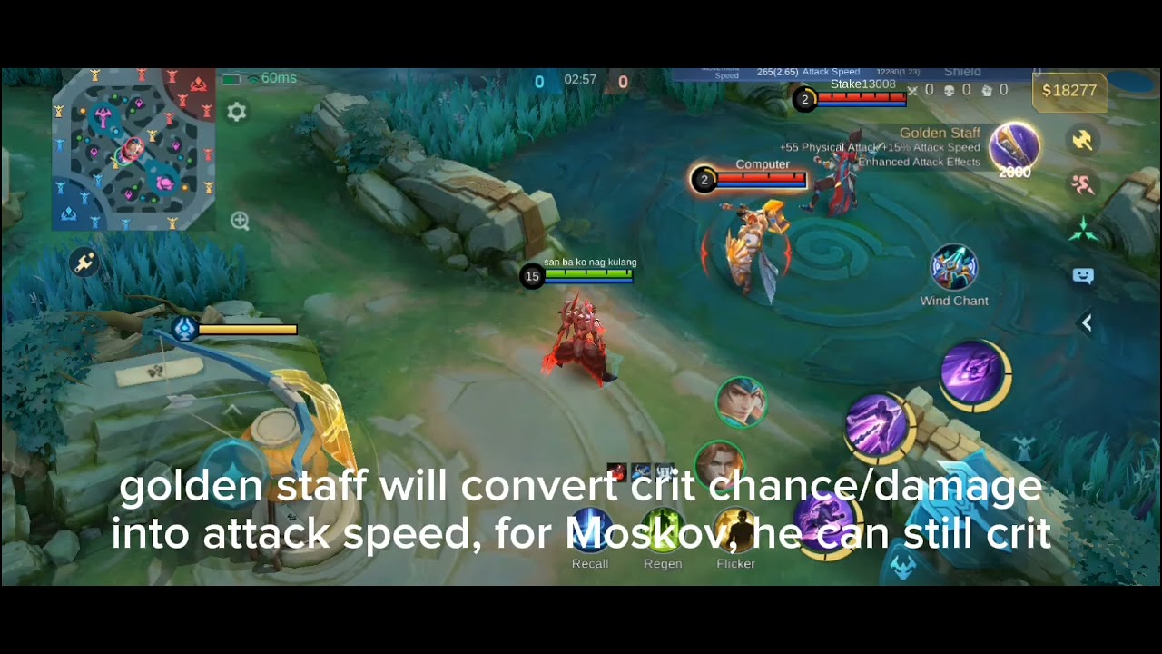 Moskov's basic attack. Critical with Golden Staff. - YouTube