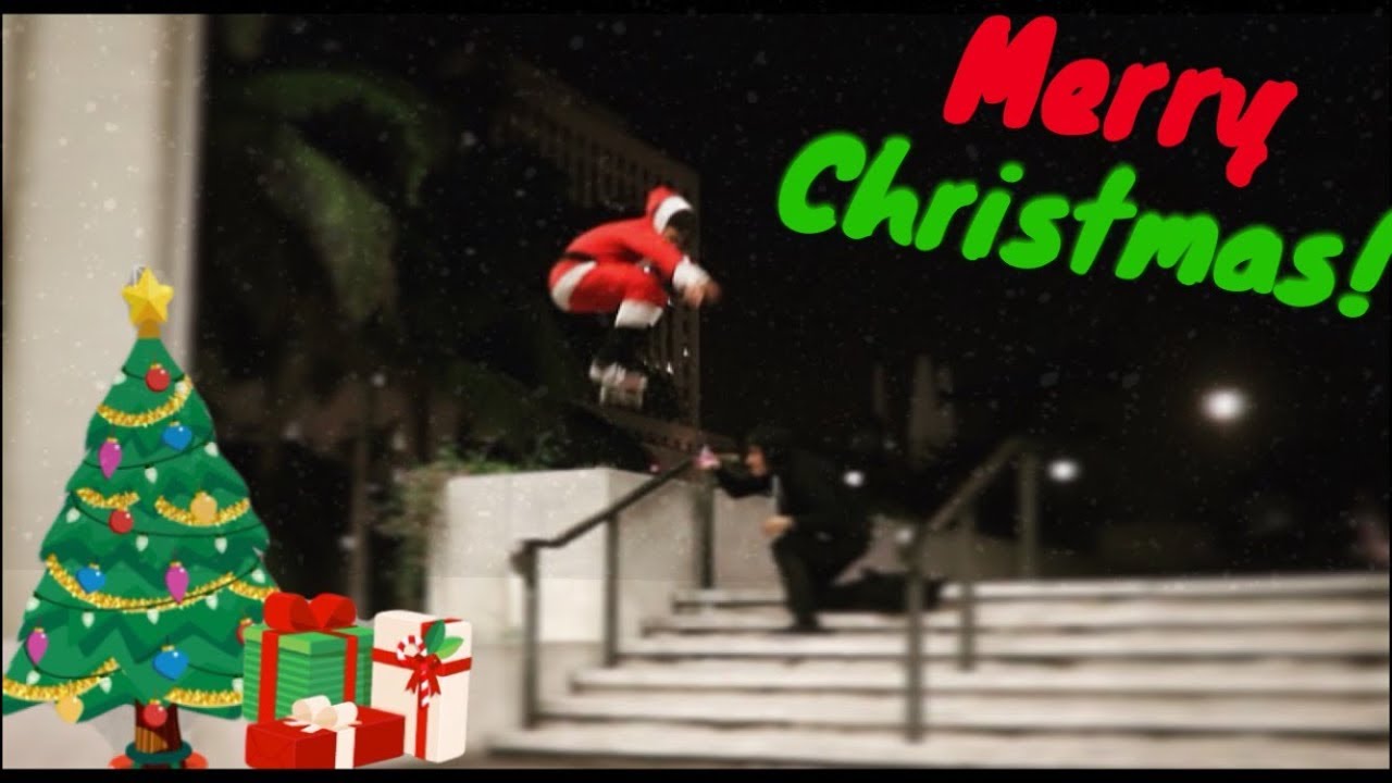 SANTA BUM SKATEBOARDING!! A SuS Christmas - YouTube