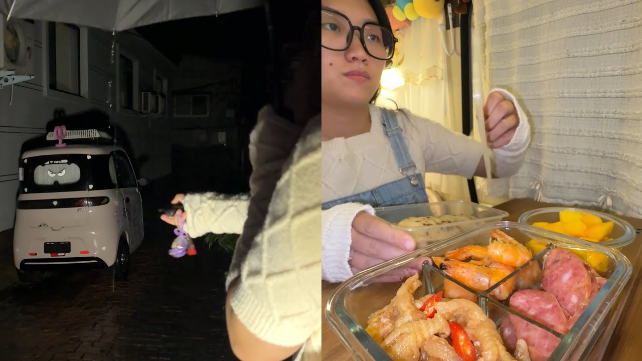 Nothing can be happier than having a big meal in my car. - YouTube